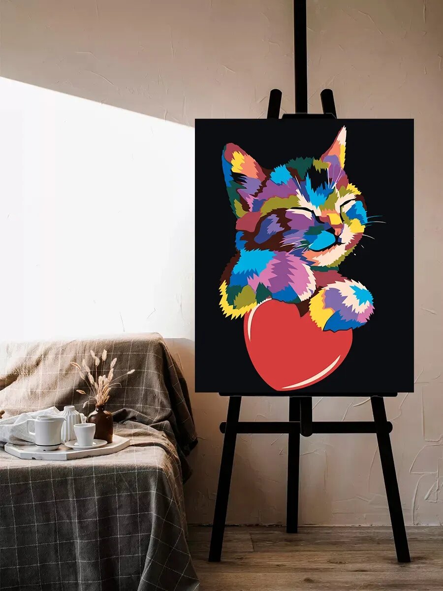 Картина по номерам Котик