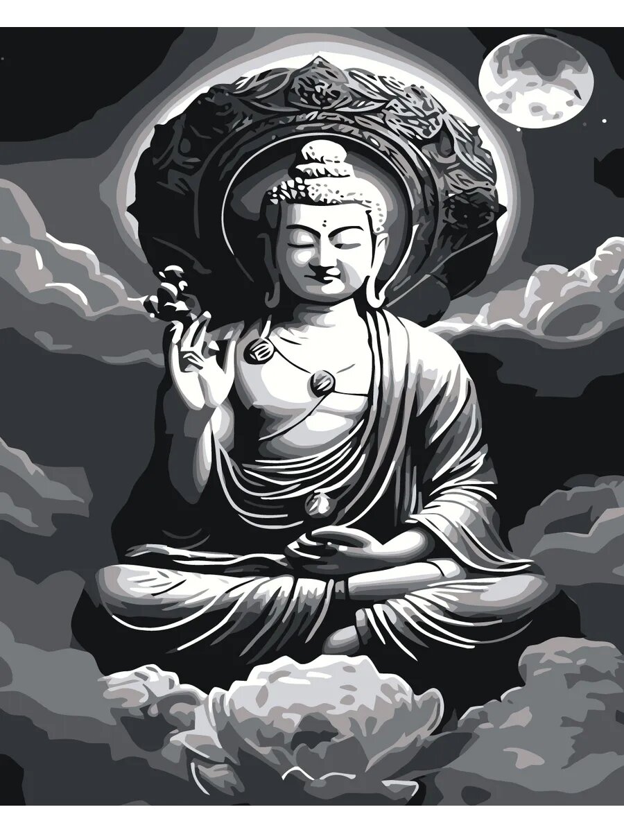 Картина по номерам Будда Шакьямуни Buddha Statue Религия