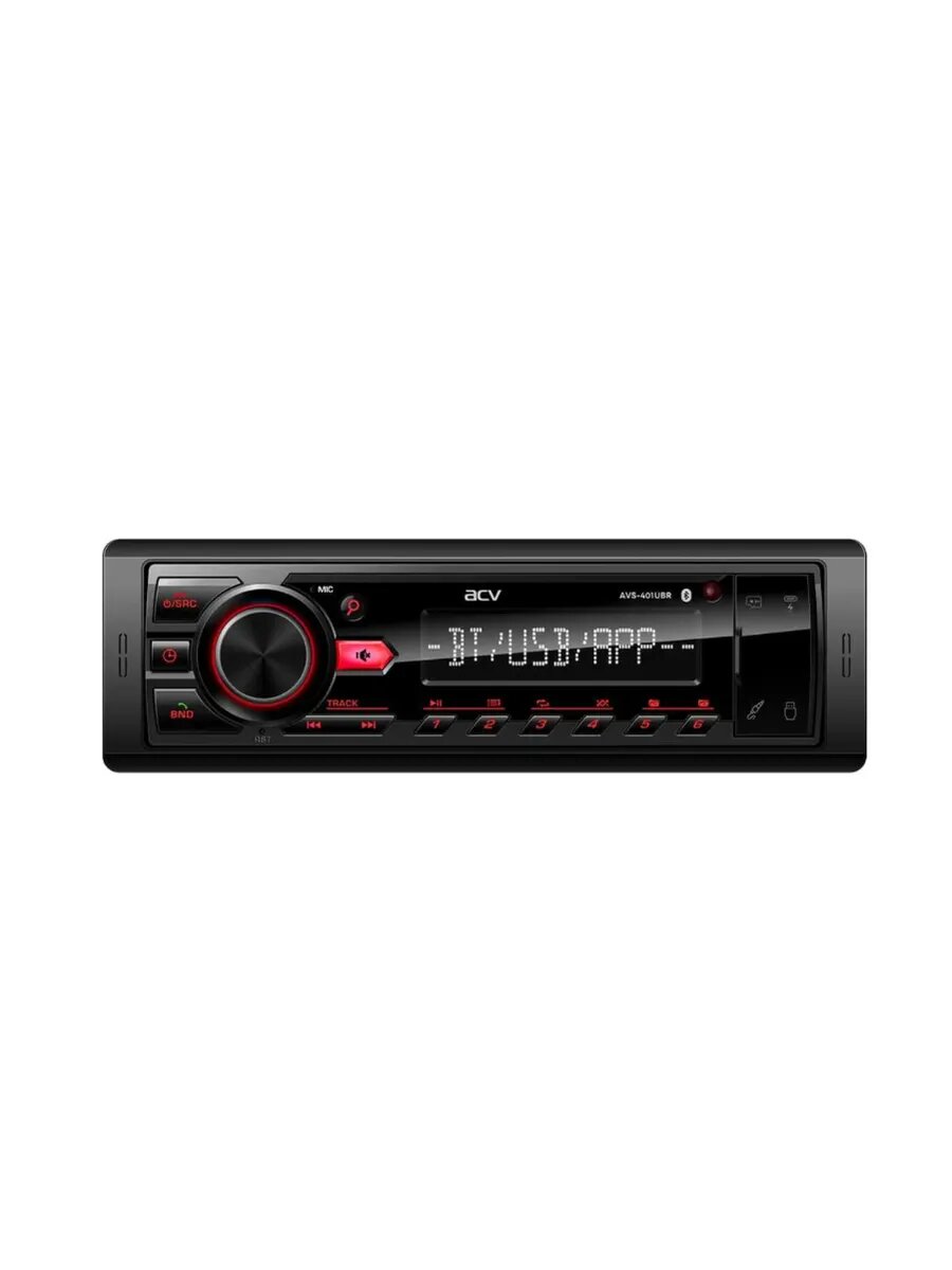 Магнитола автомобильная AVS-401UBR 1din Bluetooth USB