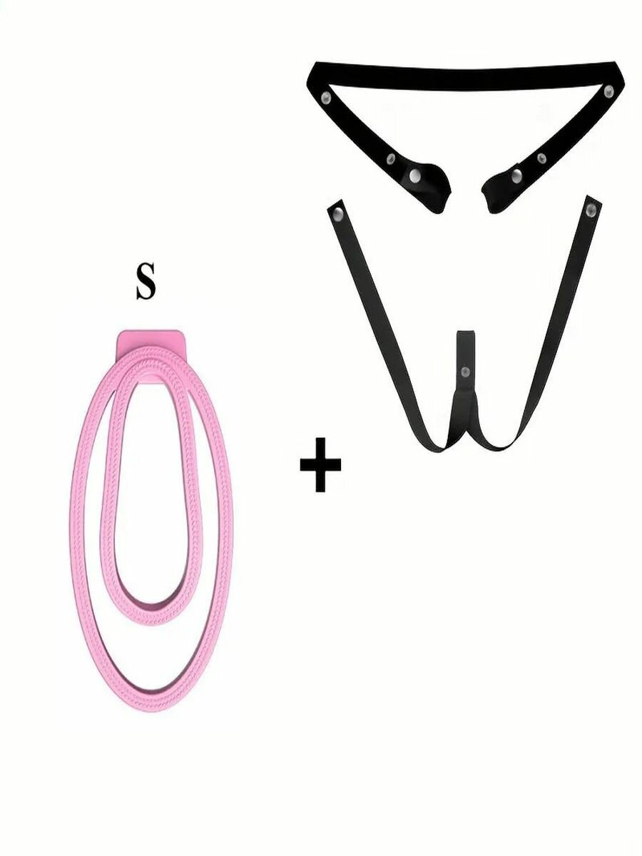 С трехсторонним фиксирующим поясом БДСМ-аксессуарами мужской пояс верности 18+,1,60,30,30,9.2, S,20, розовый,20