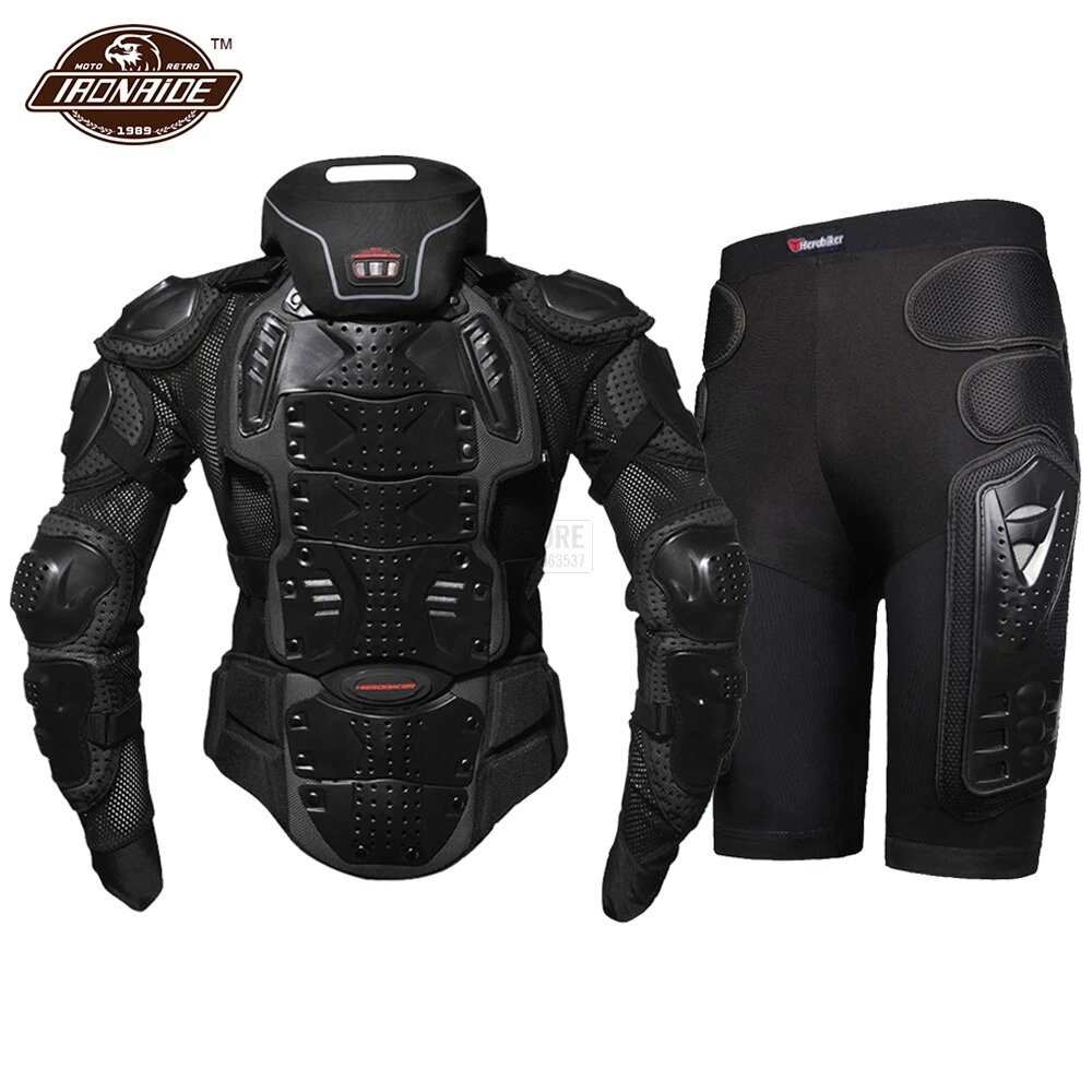 HEROBIKER мотоциклетная куртка мужская бронежилет мотоциклетная броня мото мотокросс гоночная куртка езда на мотоцикле мото защита S-5XL, L, Черный