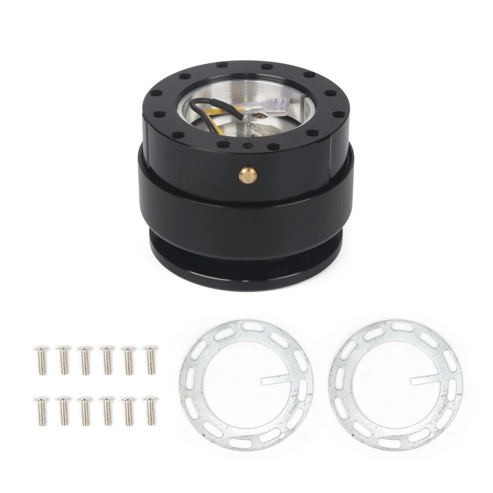 4 Цвета Универсальный быстросъемный адаптер для рулевого колеса Главная комплектация для установки в стиле со звуком, Black