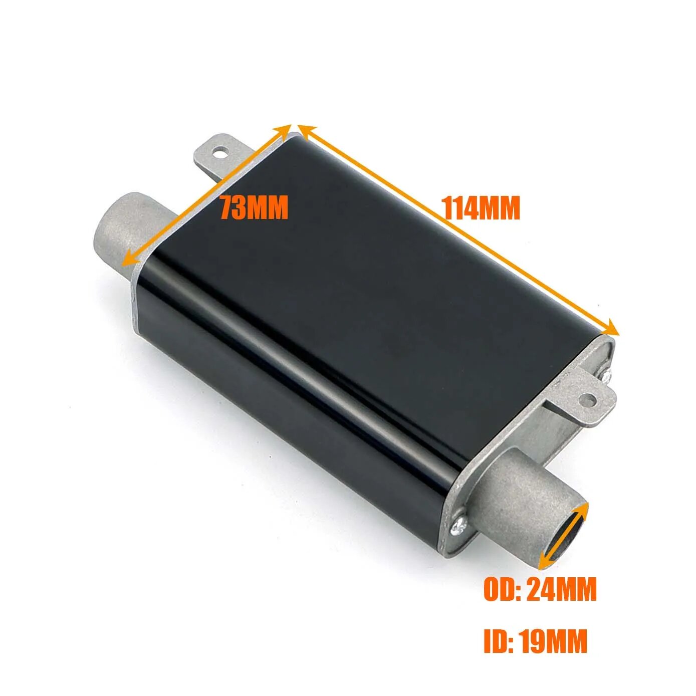 24 мм глушитель, обновленный зажимной кронштейн, автомобильный воздушный дизельный стояночный обогреватель, выхлопная труба из нержавеющей стали для автомобиля, грузовика, каравана, Upgraded Black Small