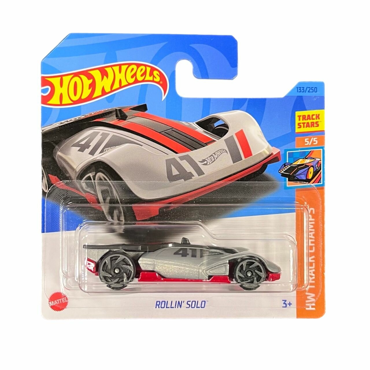 Машинка Hot Wheels металлическая в мини упаковке масштаб 1:64 ROLLIN SOLO (Серый)