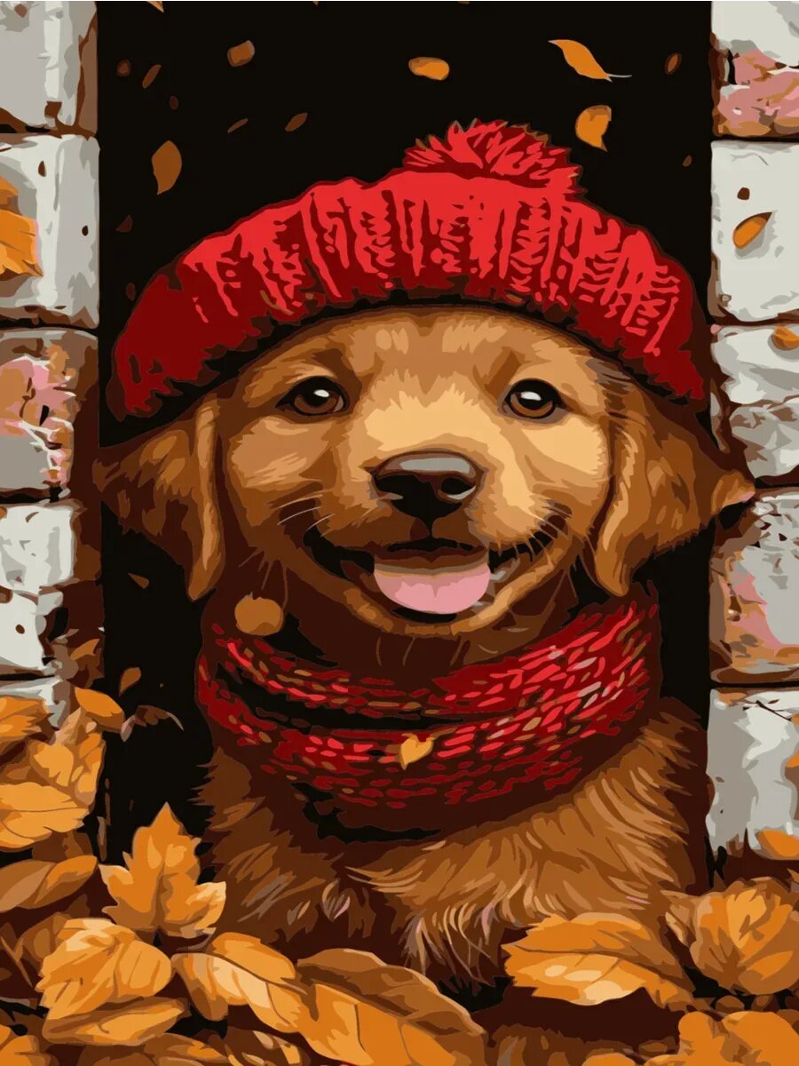 Картина по номерам собака