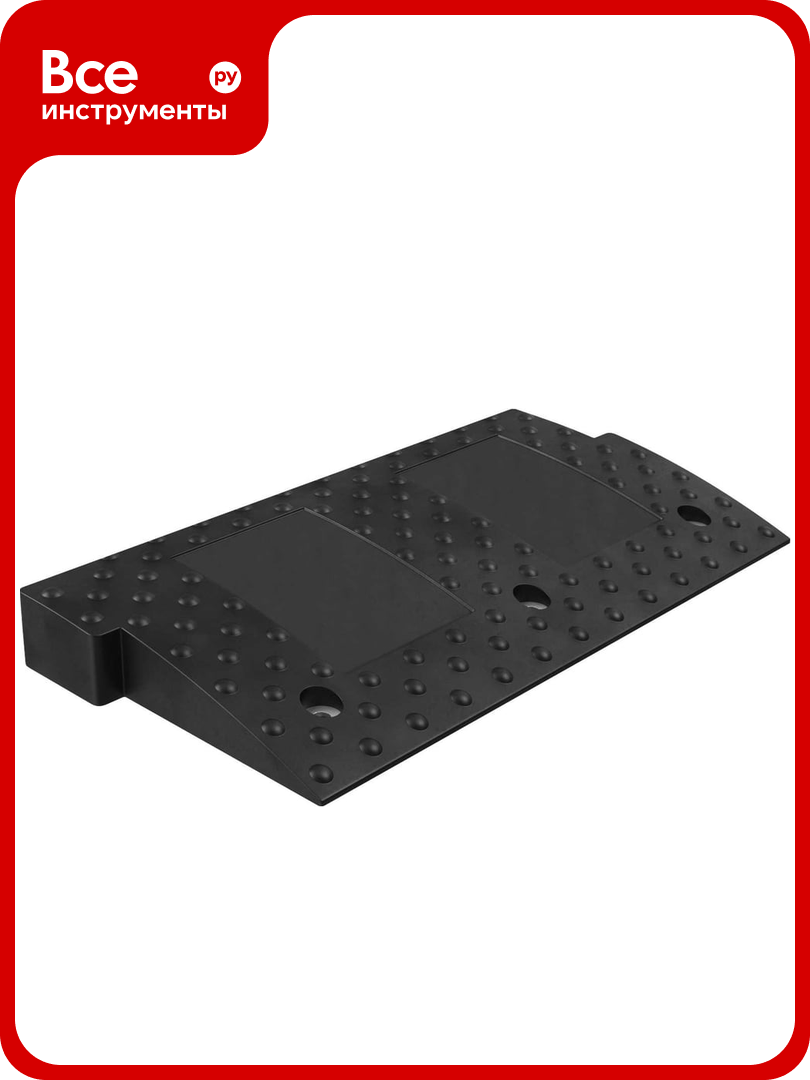 Съезд с бордюра технология СР-55-1 резиновый, основная часть 00000003612, резины черного цвета, черный