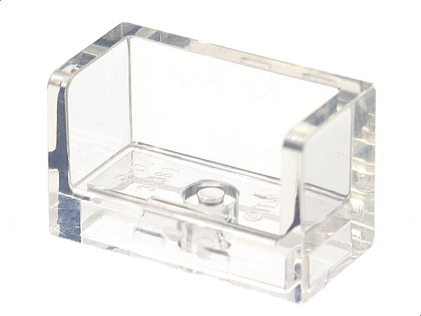Panel 1 x 2 x 1 with Rounded Corners and 2 Sides, 23969 Trans-Clear U