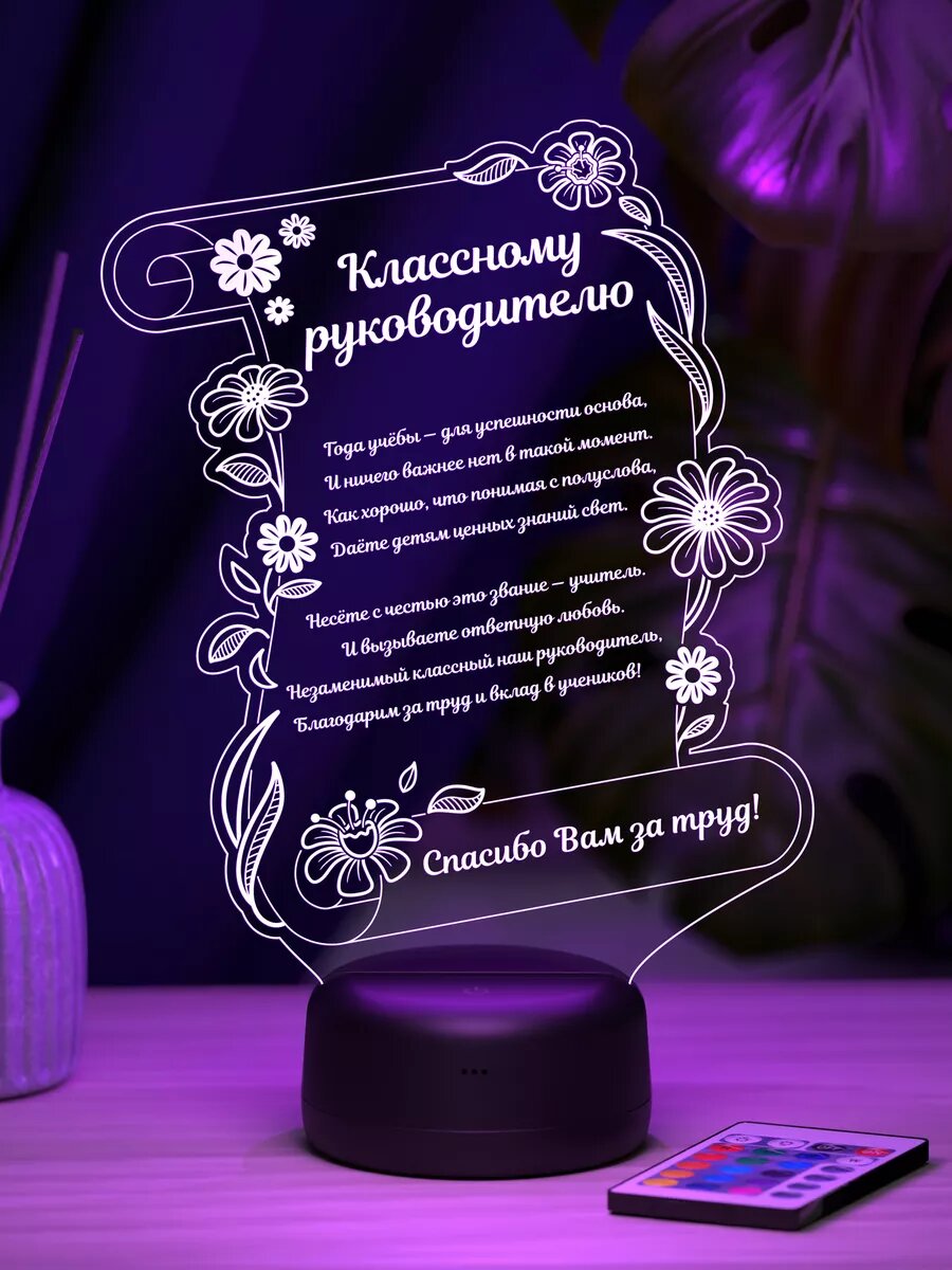 Подарок Свиток классному руководителю Года учебы