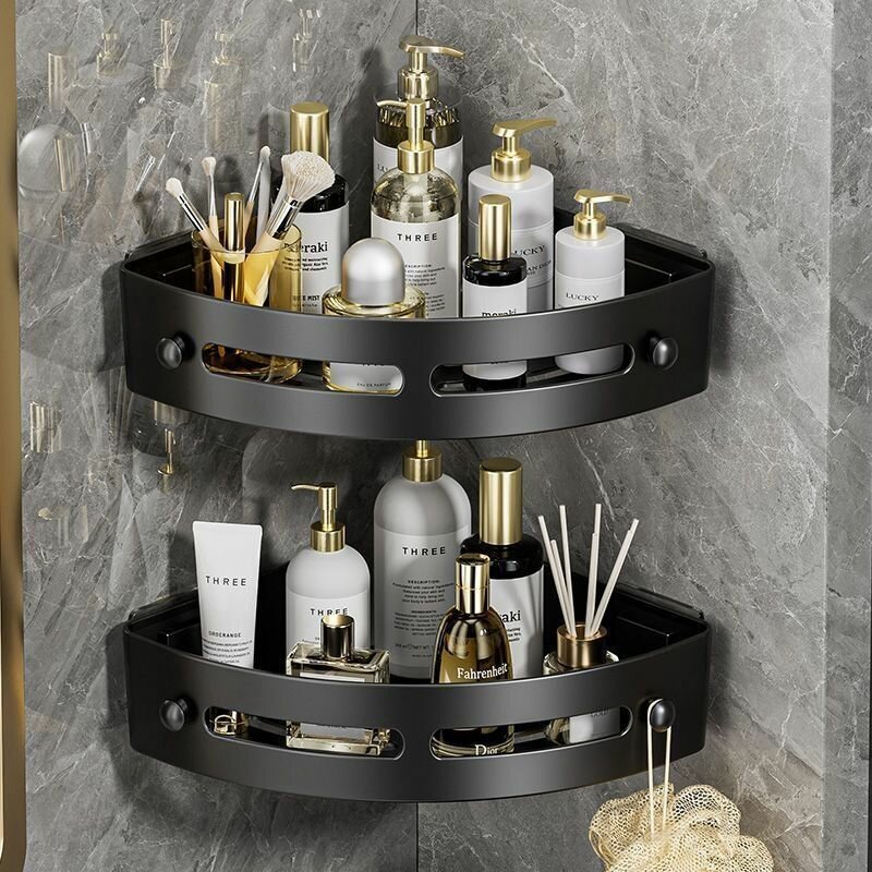 Полка для ванной комнаты настенная угловая самоклеящаяся