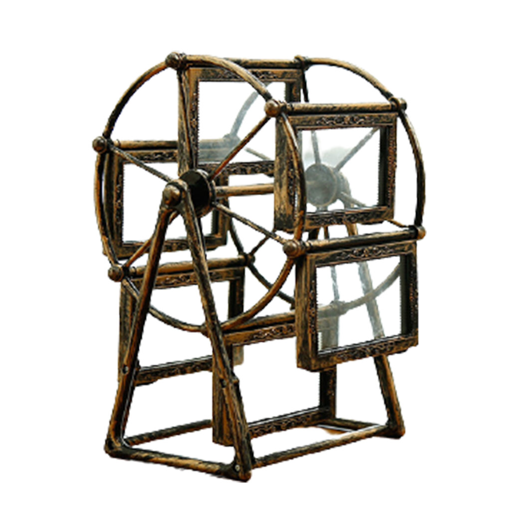 Фоторамка с колесом обозрения настройка фотостудии креативное оформление витрины украшение-4-дюймовая черная рельефная фоторамка с колесом обозрения