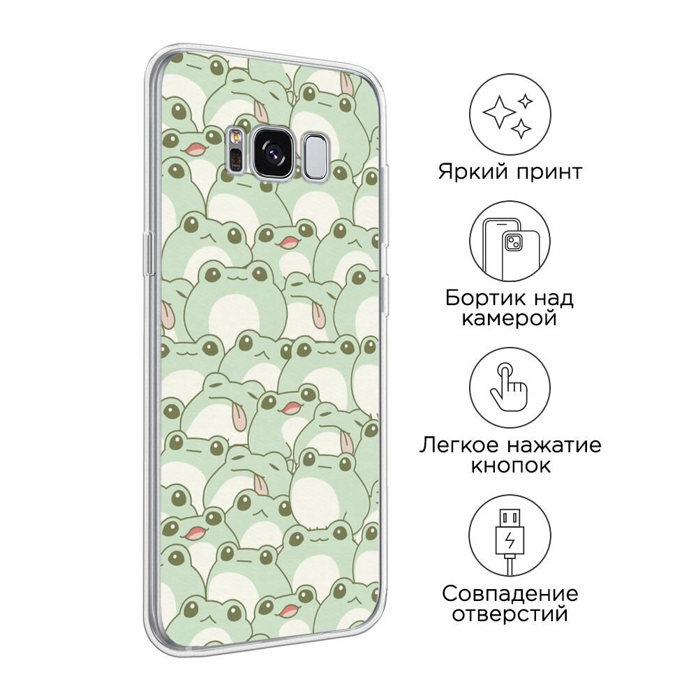 Чехол на Samsung Galaxy S8 / Самсунг Галакси С8 с принтом "Море жабок" — фото 1