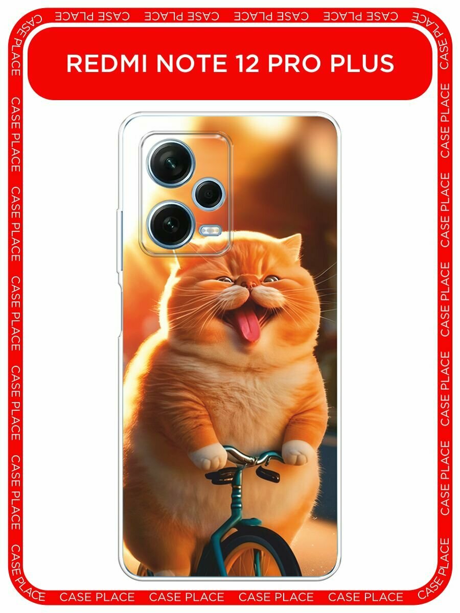 Чехол на Xiaomi Redmi Note 12 Pro Plus / Сяоми Редми Нот 12 Про Плюс с принтом "Кот на велике"