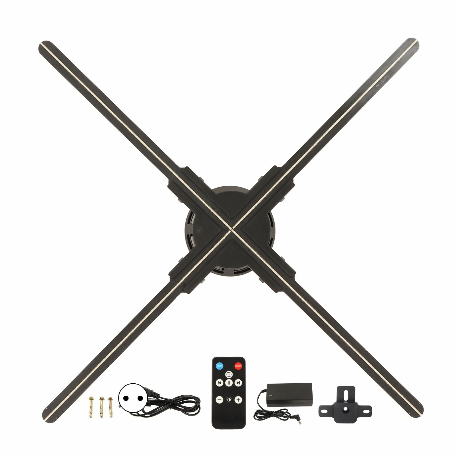 3D голографический проектор 520x520mm 624LED, 2K HD, Wi-Fi