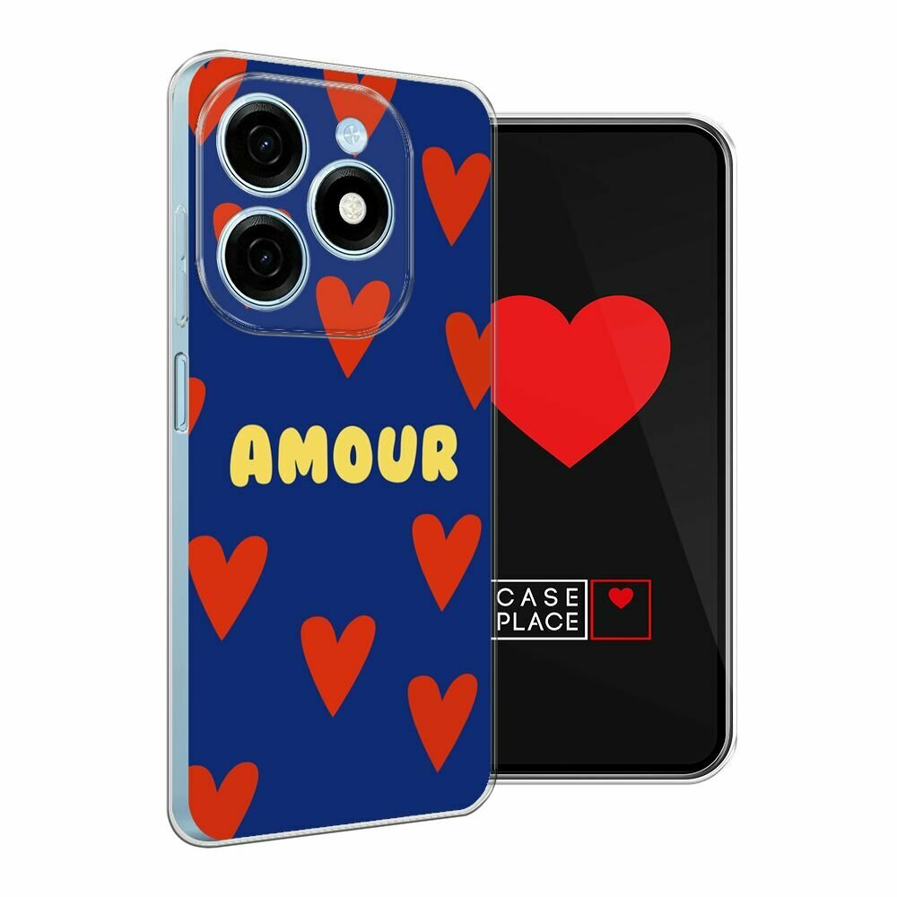 Чехол на Tecno Spark 20 / Текно Спарк 20 с принтом "Amour art - 14 февраля" — фото 1