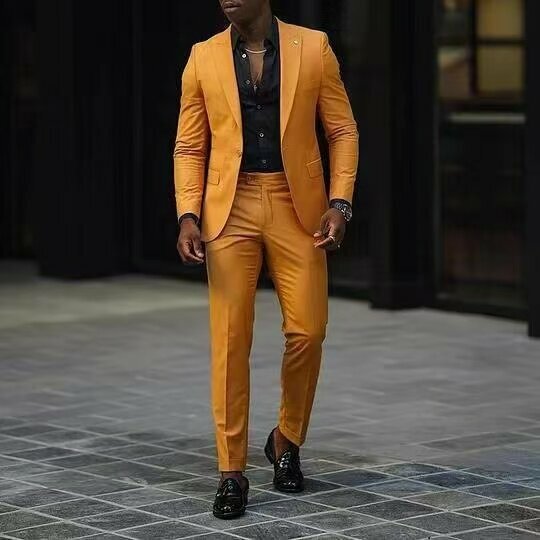 Новые мужские костюмы, деловые костюмы-двойки, костюмы для жениха, костюмы для свадебного банкета