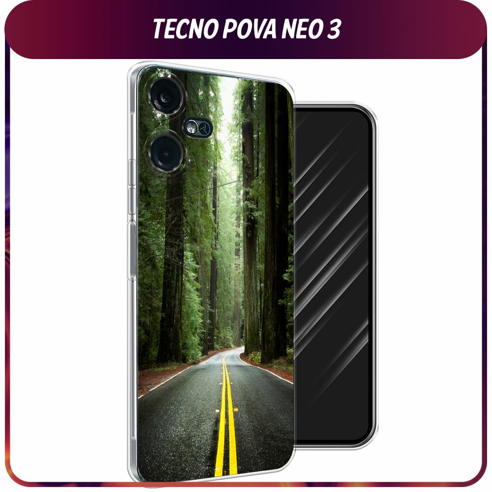 Чехол на Tecno Pova Neo 3 / Техно Пова Нео 3 с принтом "Лес 17"