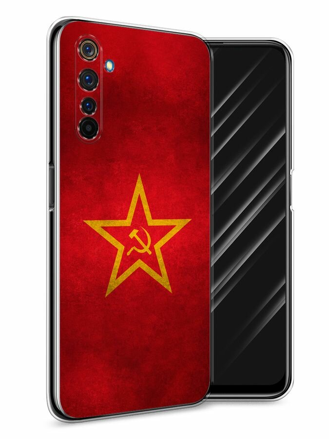 Чехол на Realme 6 Pro / Реалми 6 Про с принтом "Красное знамя"
