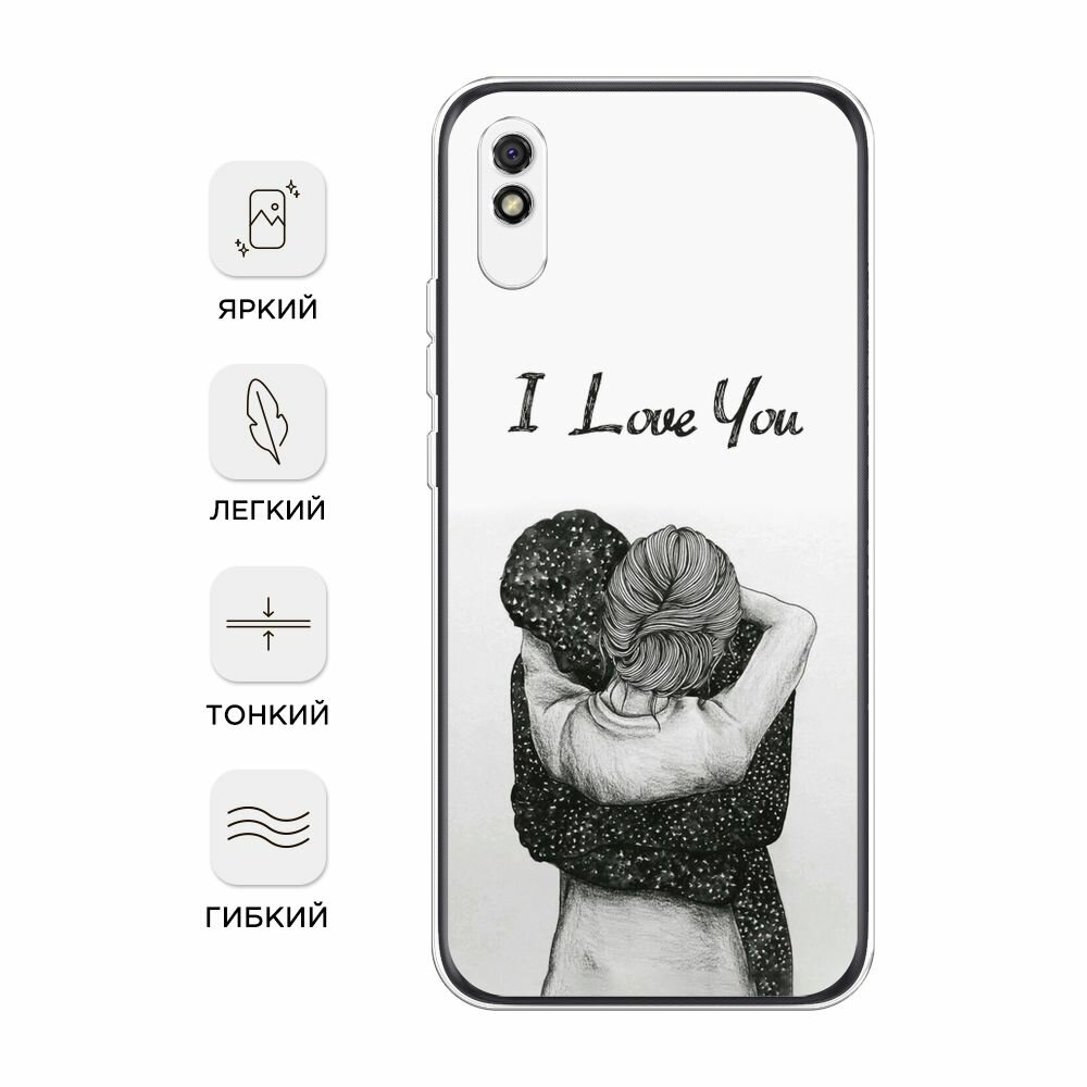 Чехол на Xiaomi Redmi 9A / Сяоми Редми 9А с принтом I love you 1 — фото 1