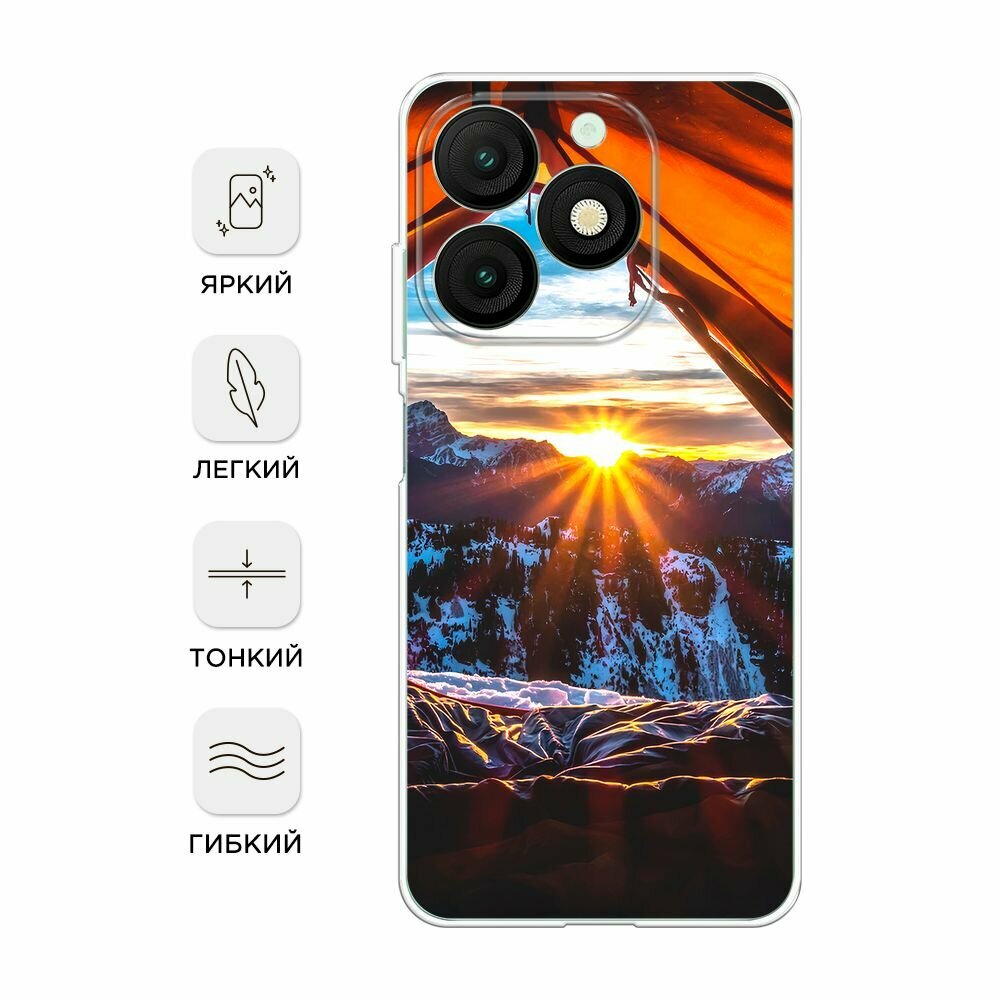 Силиконовый чехол на Itel A50 / Ител А50 с принтом Горы 7 — фото 1