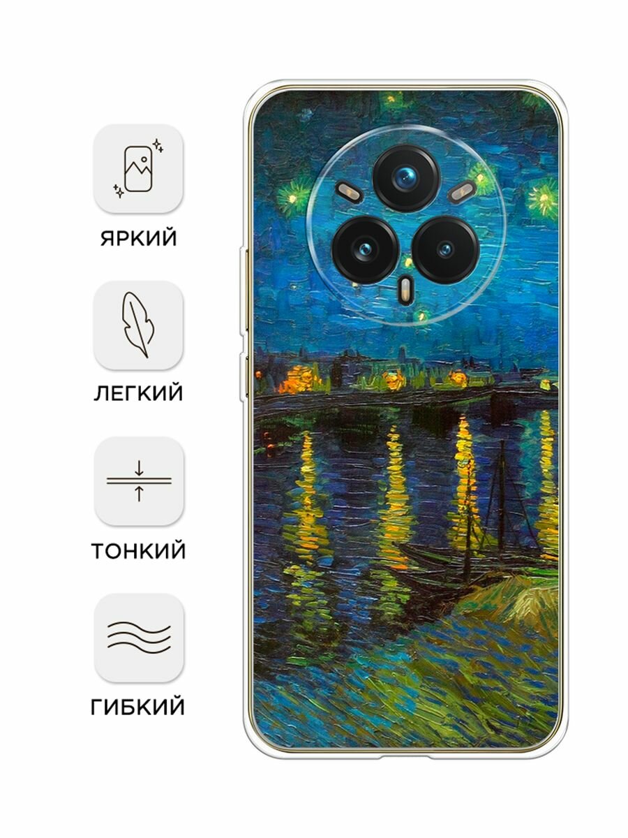 Чехол на Realme 14 Pro+ / Реалми 14 Про+ с принтом ночь над Роной — фото 1