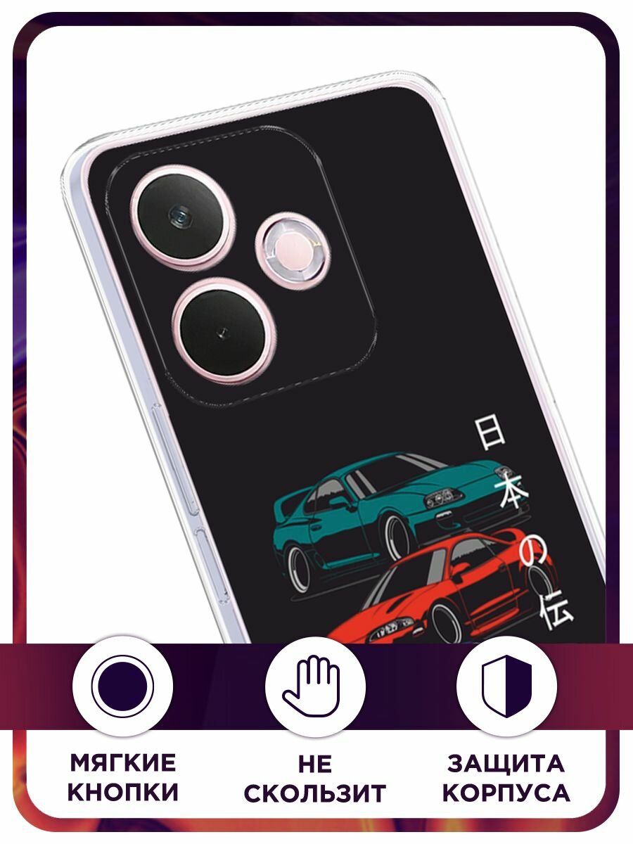 Чехол на Oppo A5 Pro / Оппо А5 Про с принтом "JDM Legend cars" — фото 1