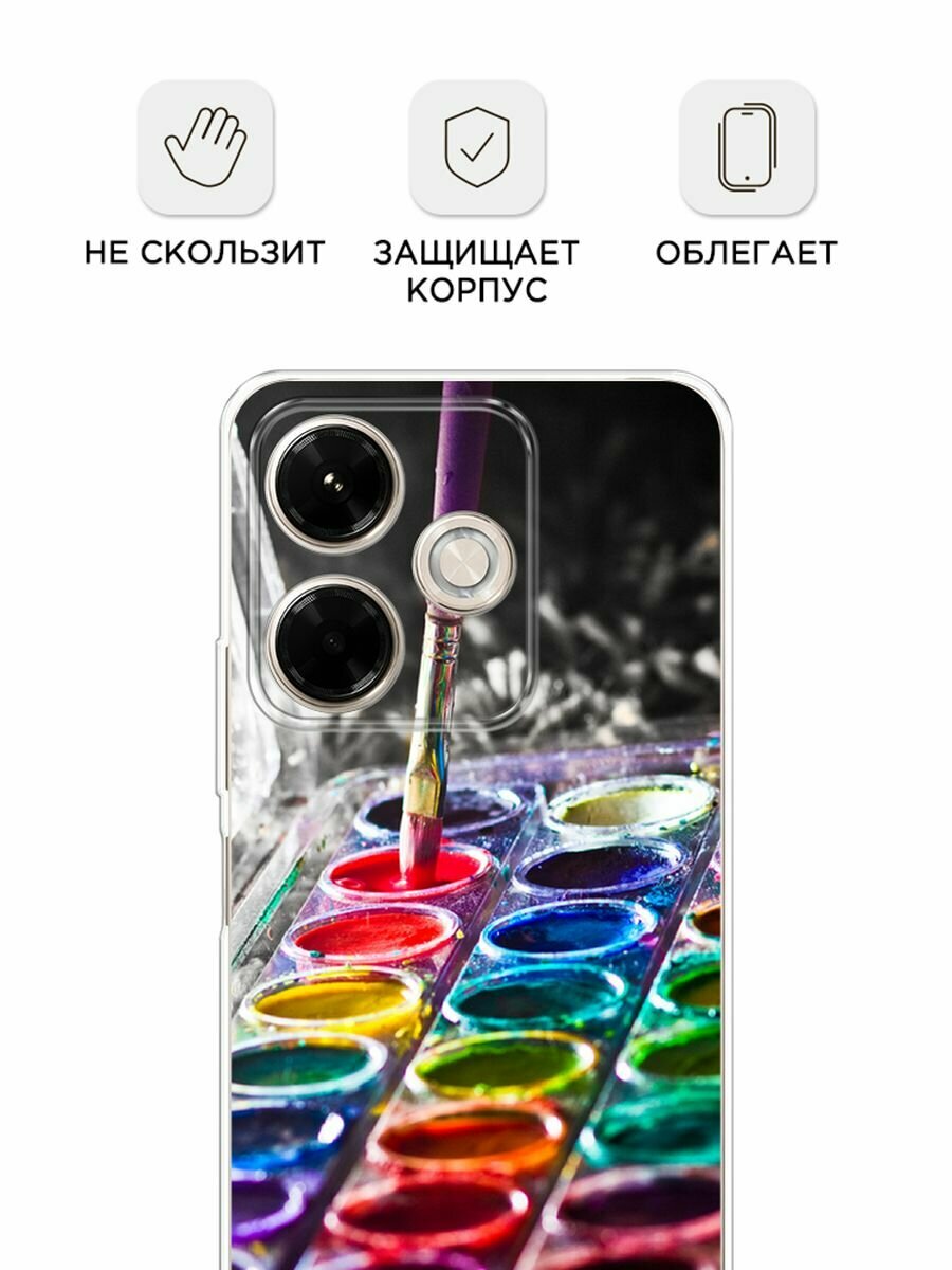 Чехол на Xiaomi Redmi 13X / Сяоми Редми 13X с принтом "Палитра красок" — фото 1