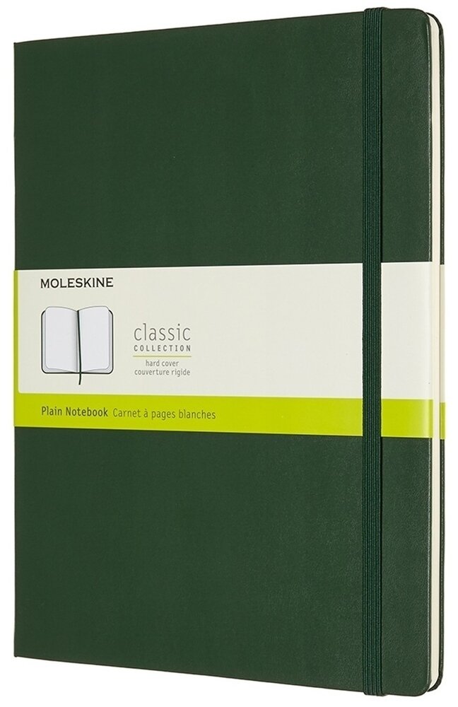 Блокнот Classic XLarge, 96 листов, нелинованный, 19 х 25 см, зеленый