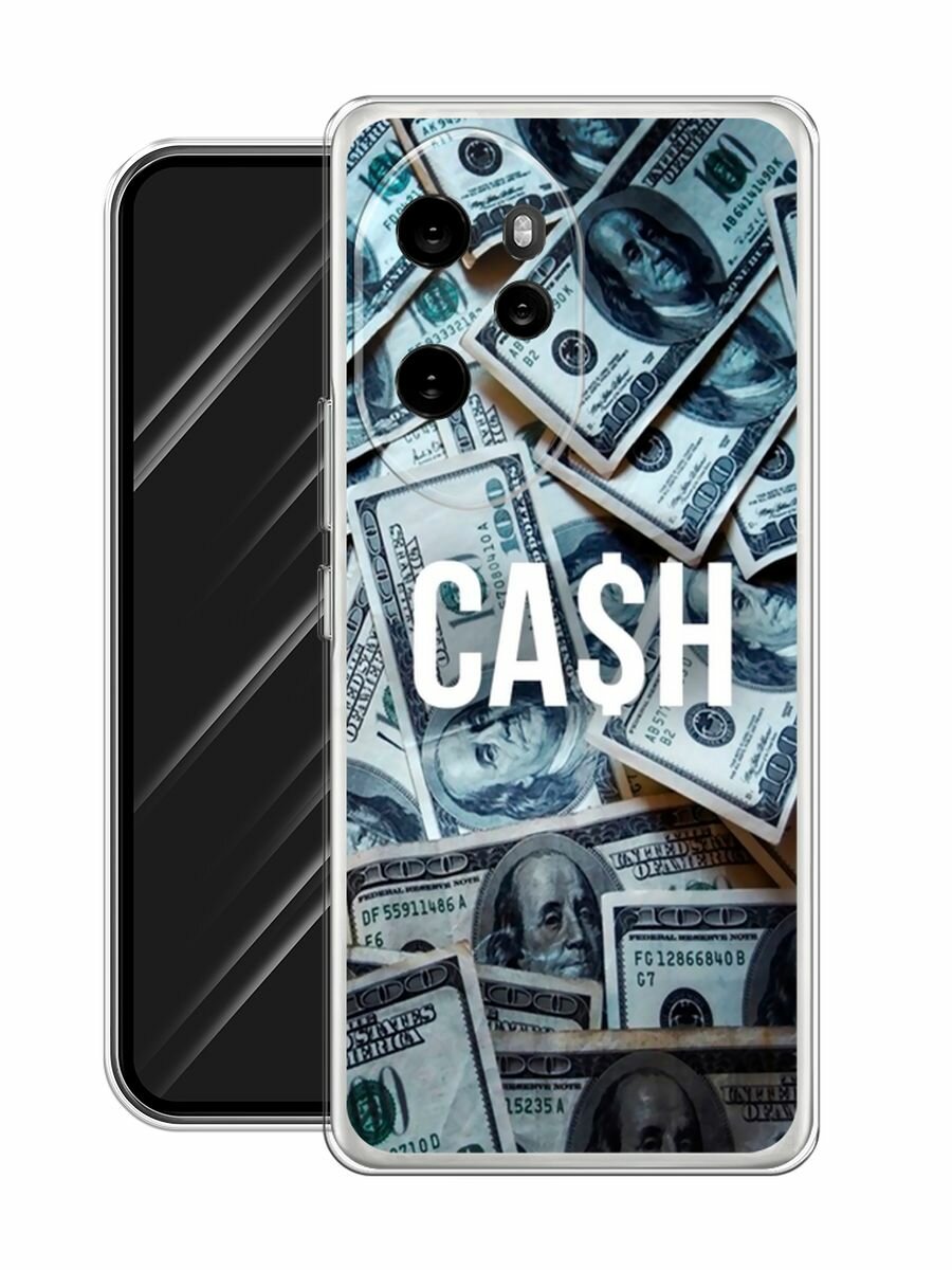 Силиконовый чехол на Honor 100 Pro / Хонор 100 Про с принтом "Cash" — фото 1