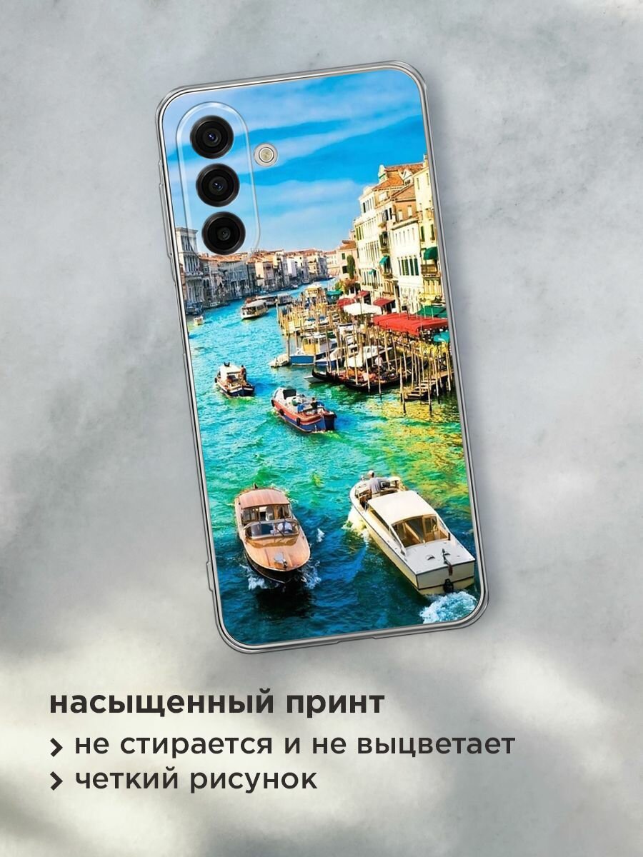 Чехол на Samsung Galaxy A17 / Самсунг А17 с принтом "Каналы Венеции" — фото 1