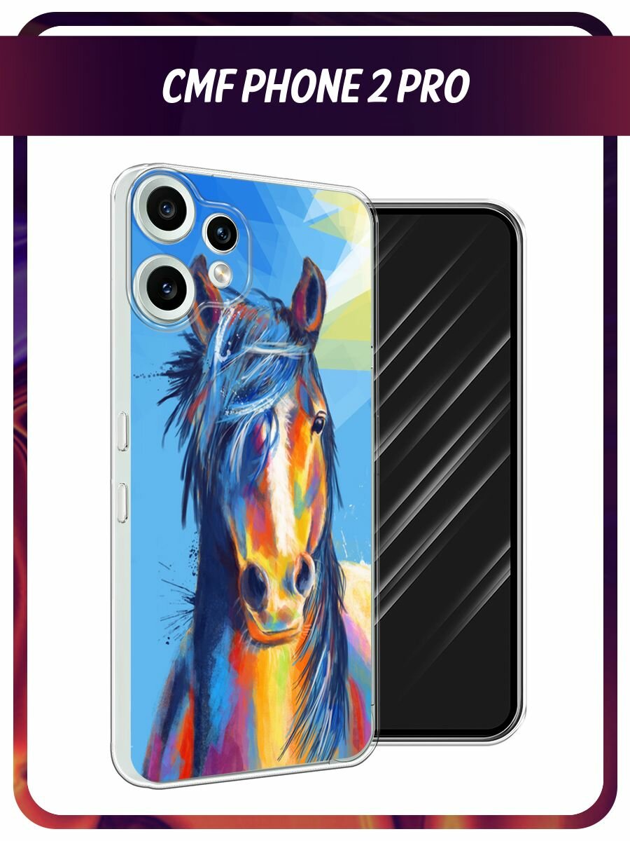 Чехол на CMF Phone 2 Pro / CMF Фон 2 Про с принтом "Лошадь арт 3"