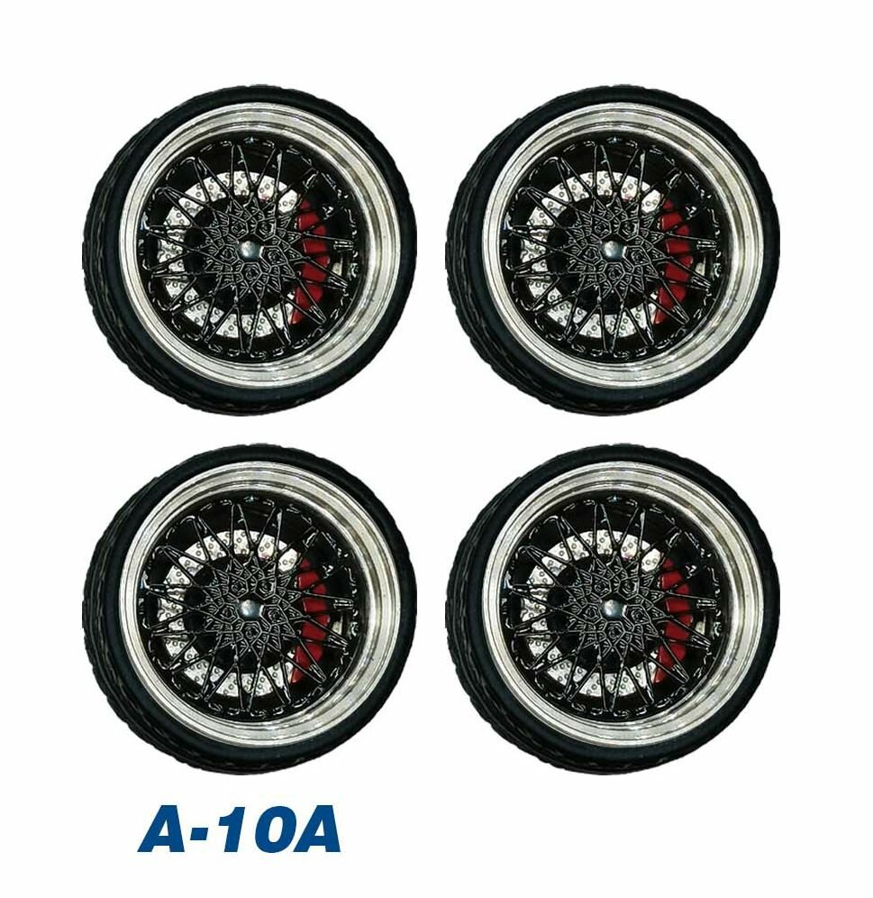 1:64 COOLCARIFUN Custom Alloy Wheels 10.5mm Обновленные диски "Шёлковое скольжение" для масштабных моделей
