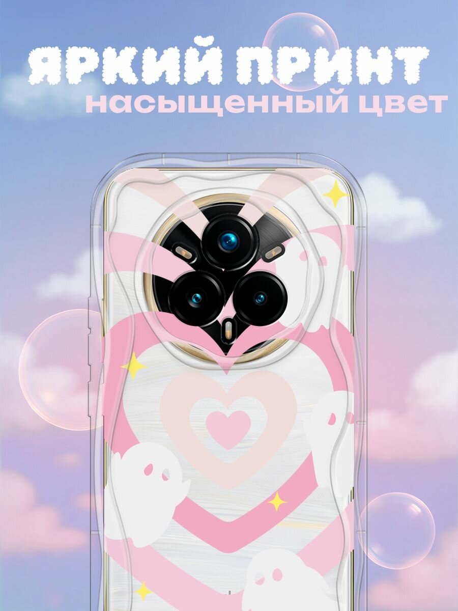Чехол на Realme 14 Pro Plus / Реалми 14 pro plus с принтом "Приведения в серцах" — фото 1