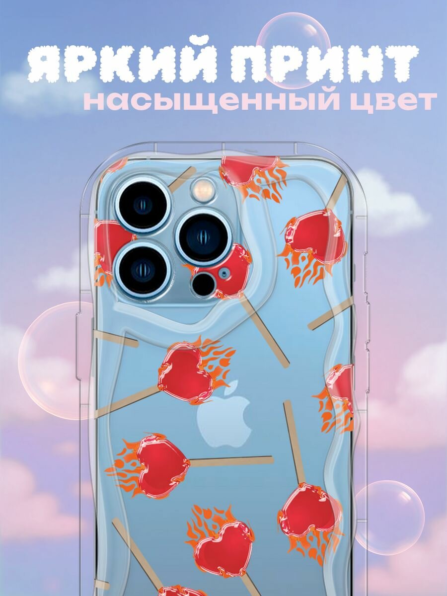 Чехол на Apple iPhone 13 Pro / Айфон 13 Pro с принтом Горящие леденцы 2 — фото 1