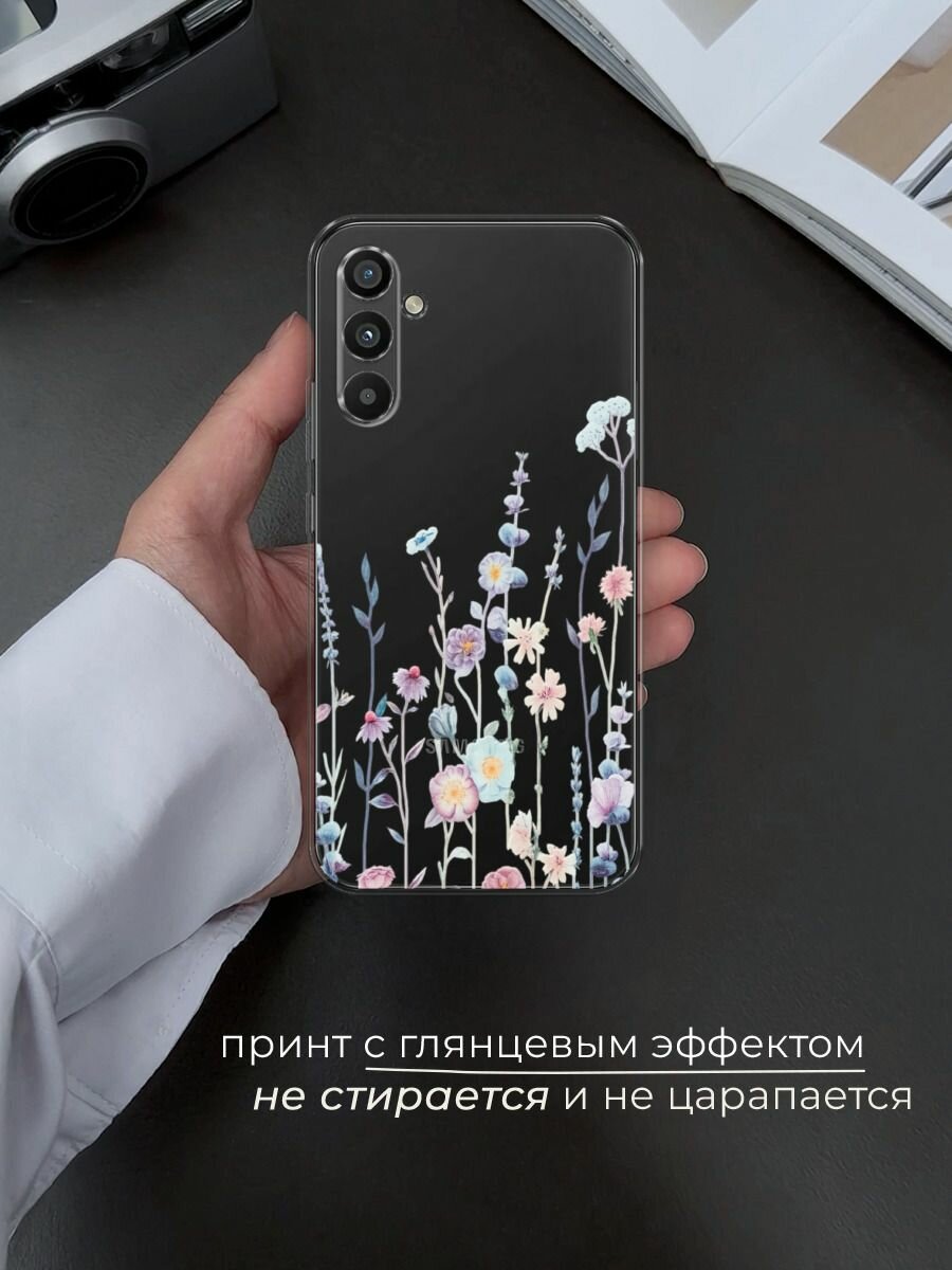 Чехол на Samsung Galaxy A34 / Самсунг A34 с принтом "Нежные полевые цветы" — фото 1