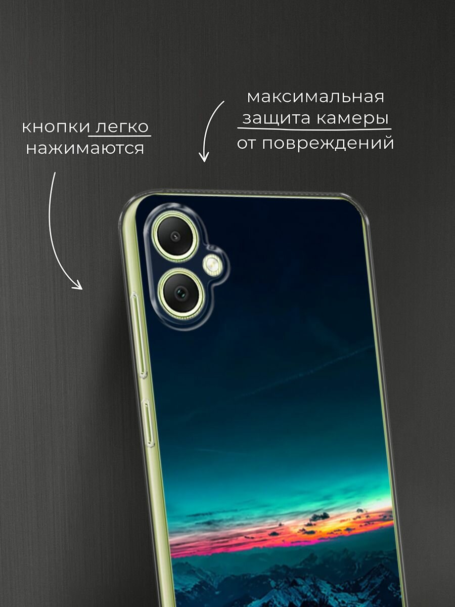 Чехол на Samsung Galaxy A05 / Самсунг Галакси A05 с принтом "Закат в горах" — фото 1
