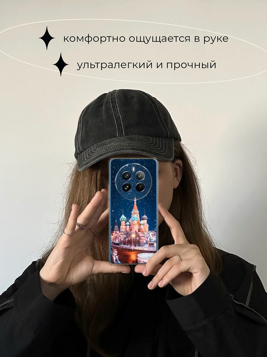 Силиконовый чехол на Realme 12 Pro / Реалми 12 Про с принтом "Москва 1" — фото 1