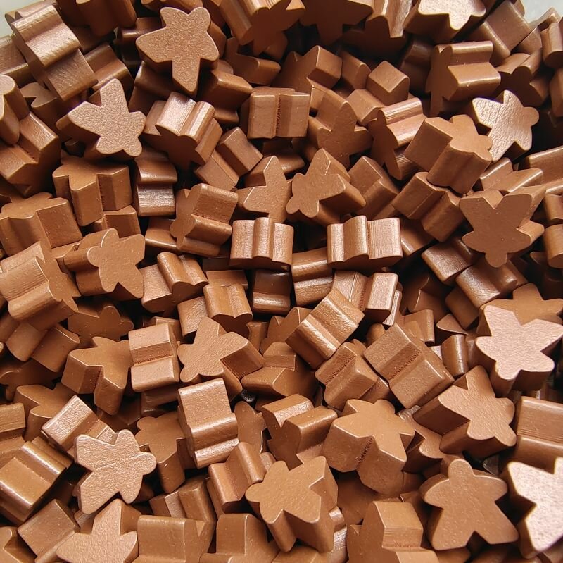 50 Meeples деревянных фигурок миплов 16 цветов (Каркассон) - аксессуары для настольных игр, запасные части