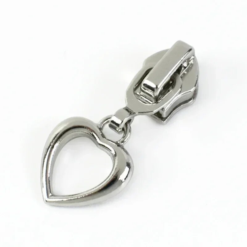 Слайдеры для молнии Meetee серебристые 5# Серый, KY075-Silver, 20Pcs