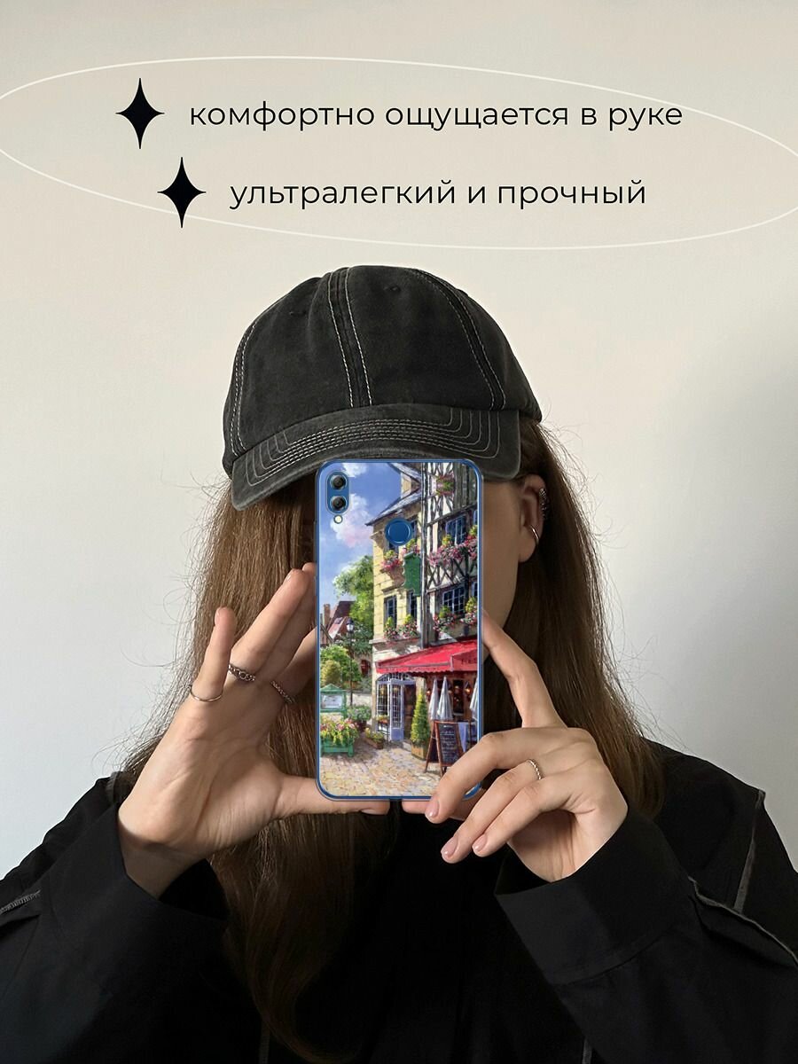 Силиконовый чехол на Honor 8X / Хонор 8Х с принтом "Старая улица" — фото 1