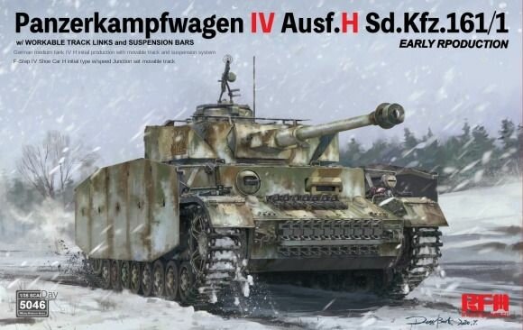 Rye Field RFM 5046 1/35 Бронированные войска iv ausf.h sd. kfz.161/1 Ранние Модель танка