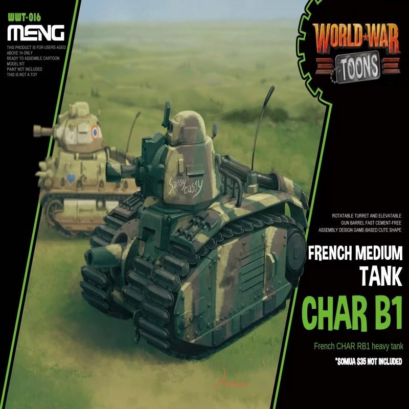 Meng Model wwt-016 char b1 Французский средний танк