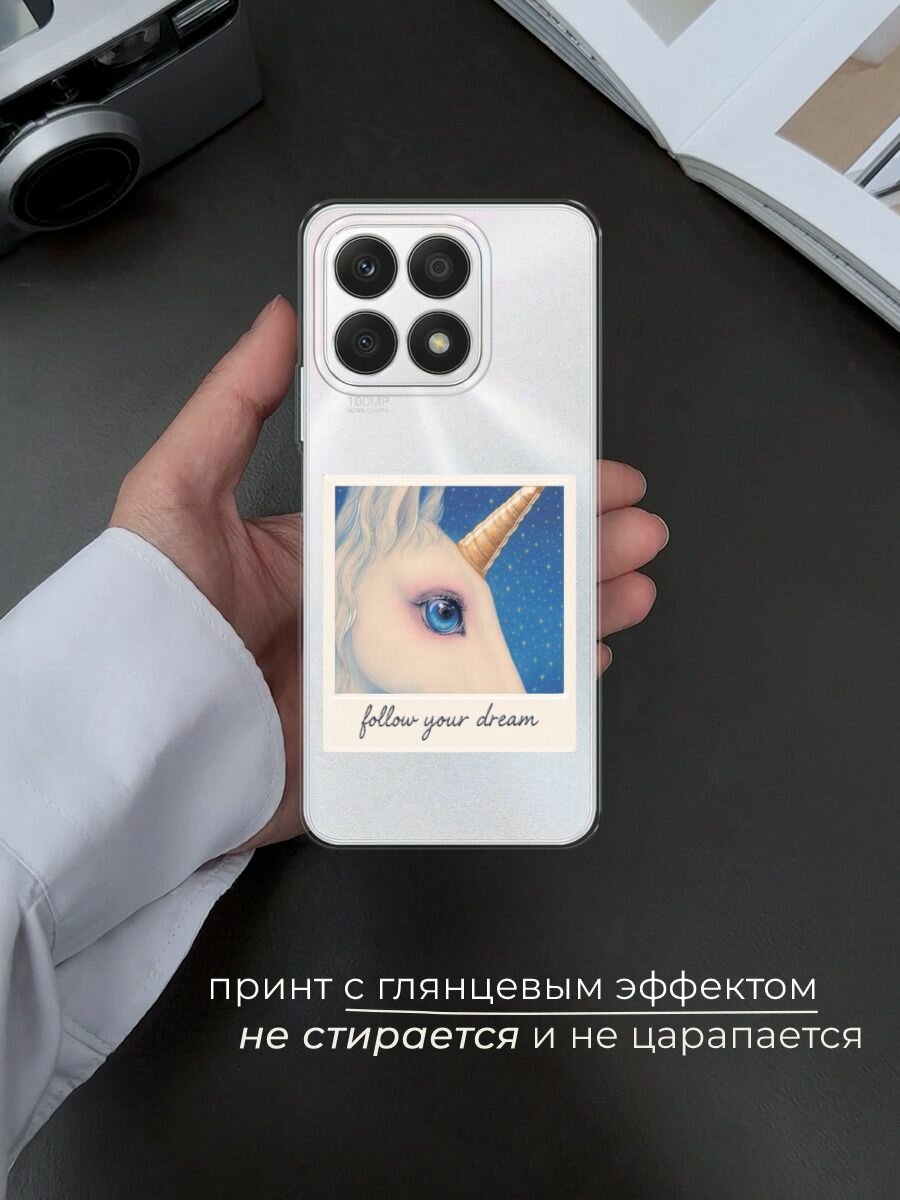 Чехол на Honor X8A / Хонор X8A с принтом "Глаз единорога" — фото 1