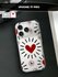 Чехол на Apple iPhone 17 Pro / Айфон 17 Про с принтом "Бордовые сердца паттерн"
