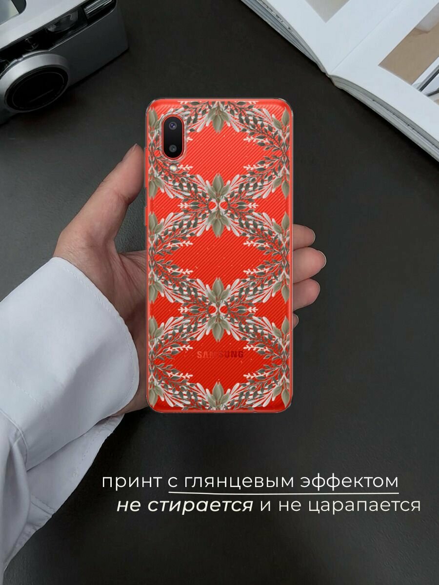 Чехол на Samsung Galaxy A02 / Самсунг Галакси А02 с принтом "Калейдоскоп цветов" — фото 1