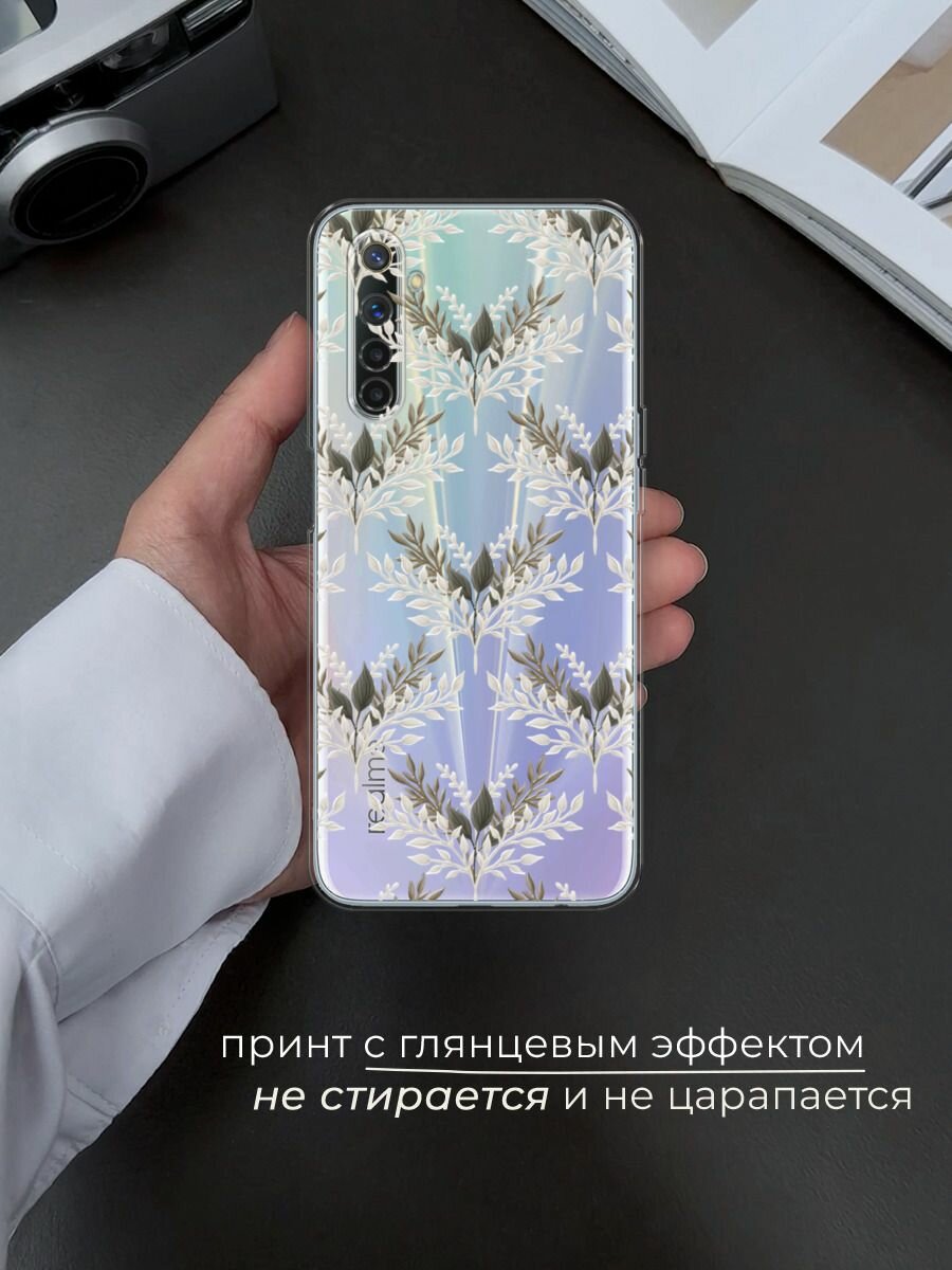 Чехол на Realme 6 / Реалми 6 с принтом "Хрупкая листва" — фото 1
