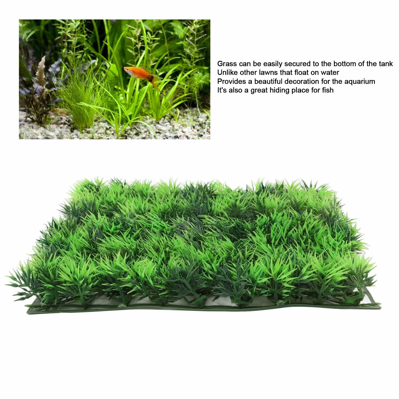 Аквариумный травяной коврик, искусственный пластиковый зеленый газон, украшение для аквариума, черепахи, торгового центра