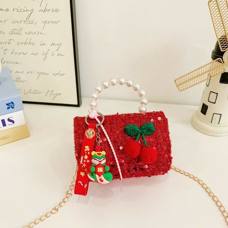 Детская сумочка elegant red style j, красный, дышащая ткань, узор с бантом
