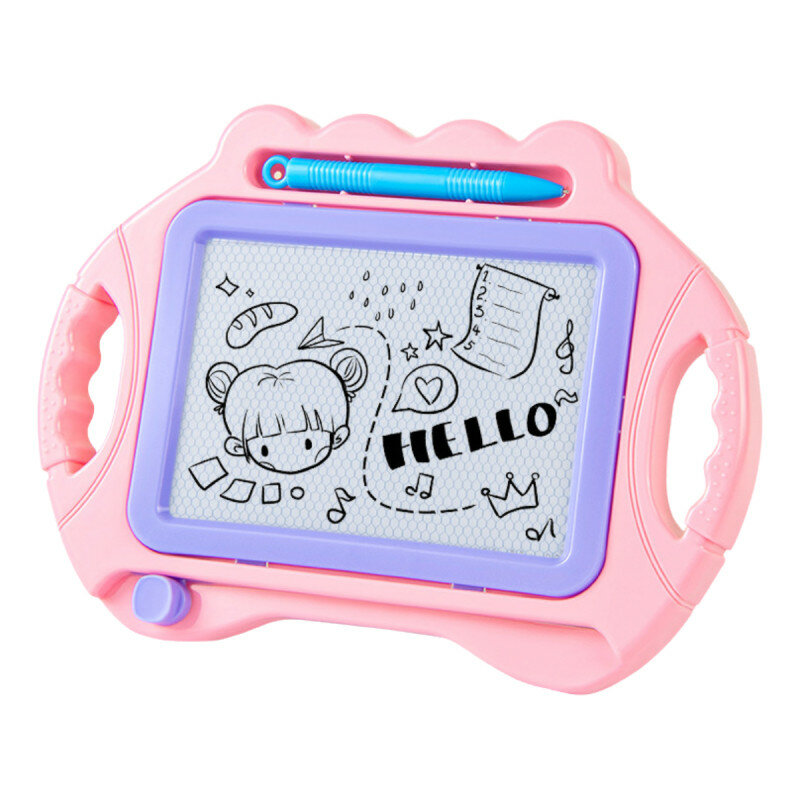 Доска для рисования с магнитом и стираемым покрытием для детей, большая, прочная и веселая, розовая