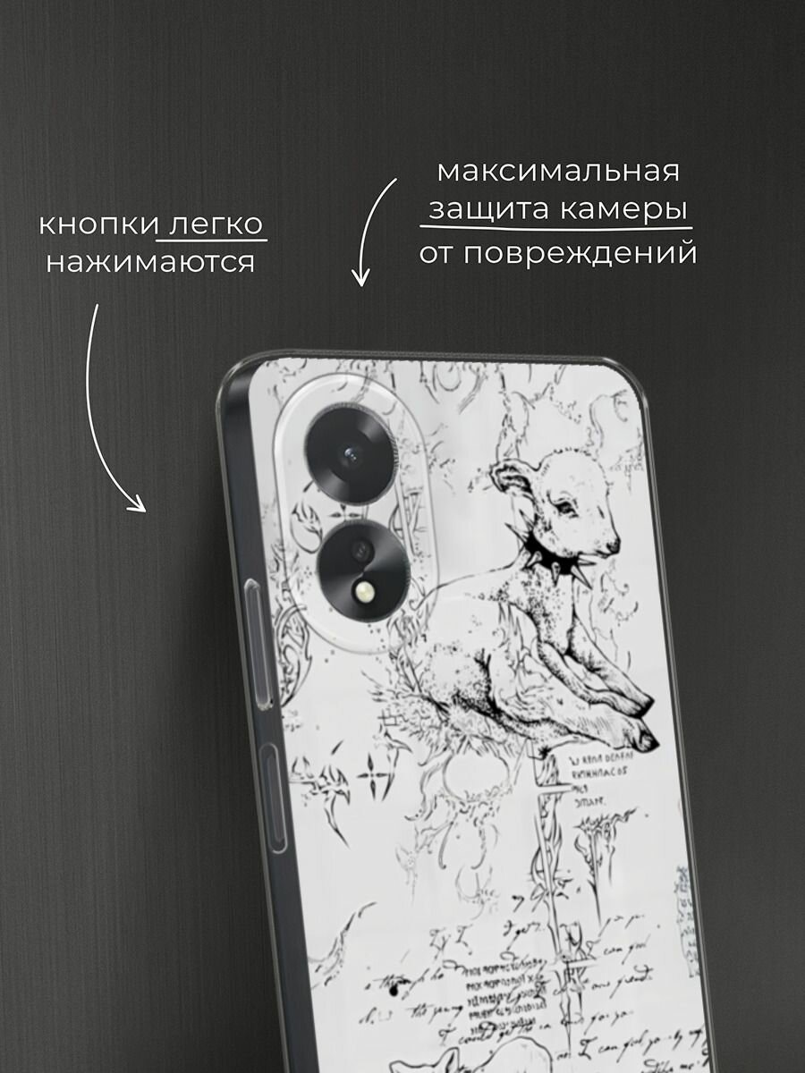 Чехол на Oppo A38/A18 / Оппо A38/A18 с принтом "Готический ягненок" — фото 1