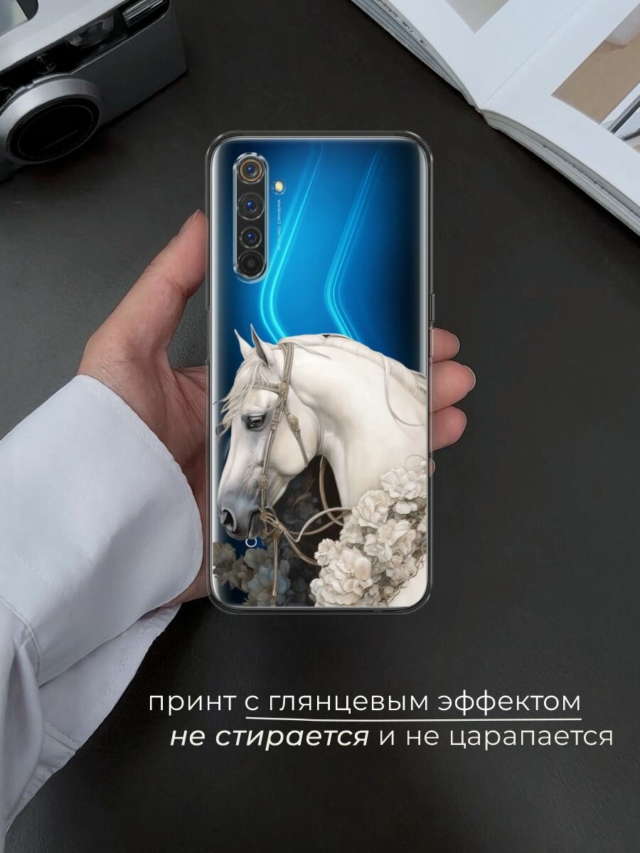 Чехол на Realme 6 Pro / Реалми 6 Про с принтом "Благородный конь 3" — фото 1